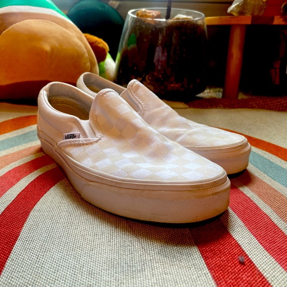 Vans | Shoes | White Checkered Vans | Poshmark